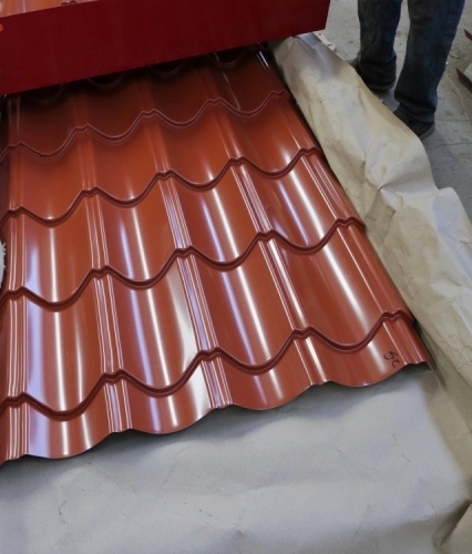 Construction Roof Corrugated Steel Sheet / Zinc Coated Roofing Metal / Color Coated Corrugated ...